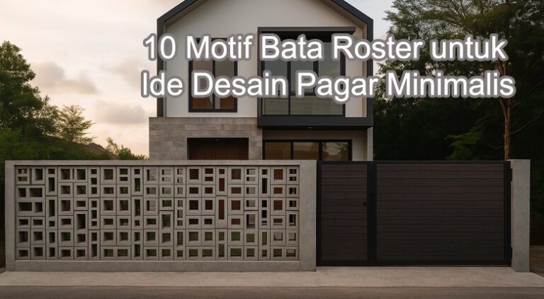10 Ide Desain Pagar Roster Minimalis untuk Hunian Sederhana