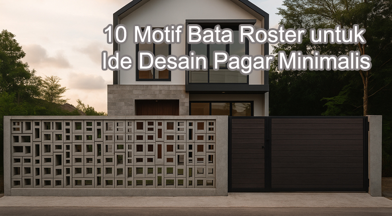 10 Ide Desain Pagar Roster Minimalis untuk Hunian Sederhana